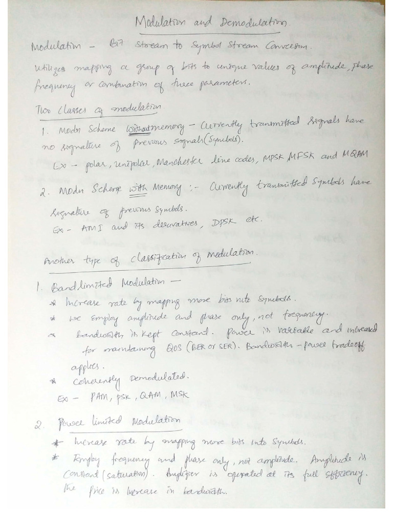 04 Modulation Classifications | PDF