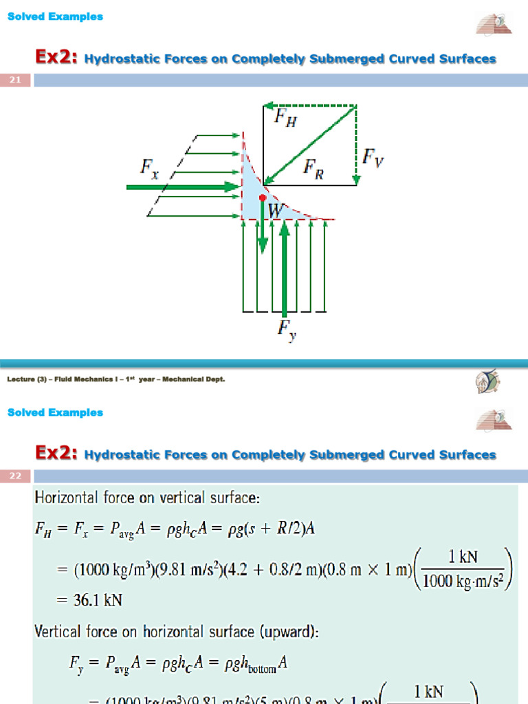 3-Fluid Statics-P2 | PDF | Pressure | Dynamics (Mechanics)
