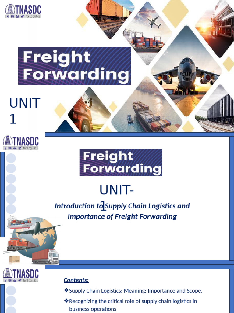 Unit1 Freight Forwarding | PDF | Logistics | Cargo