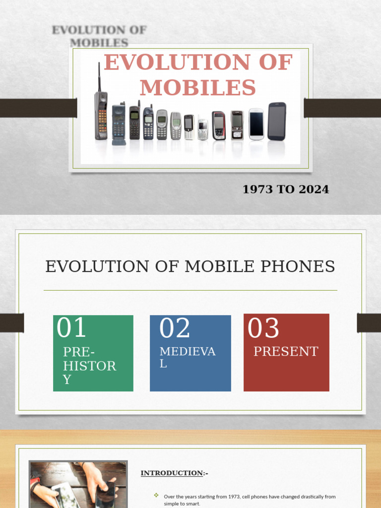 Evolution of Mobiles | PDF | Smartphone | I Phone