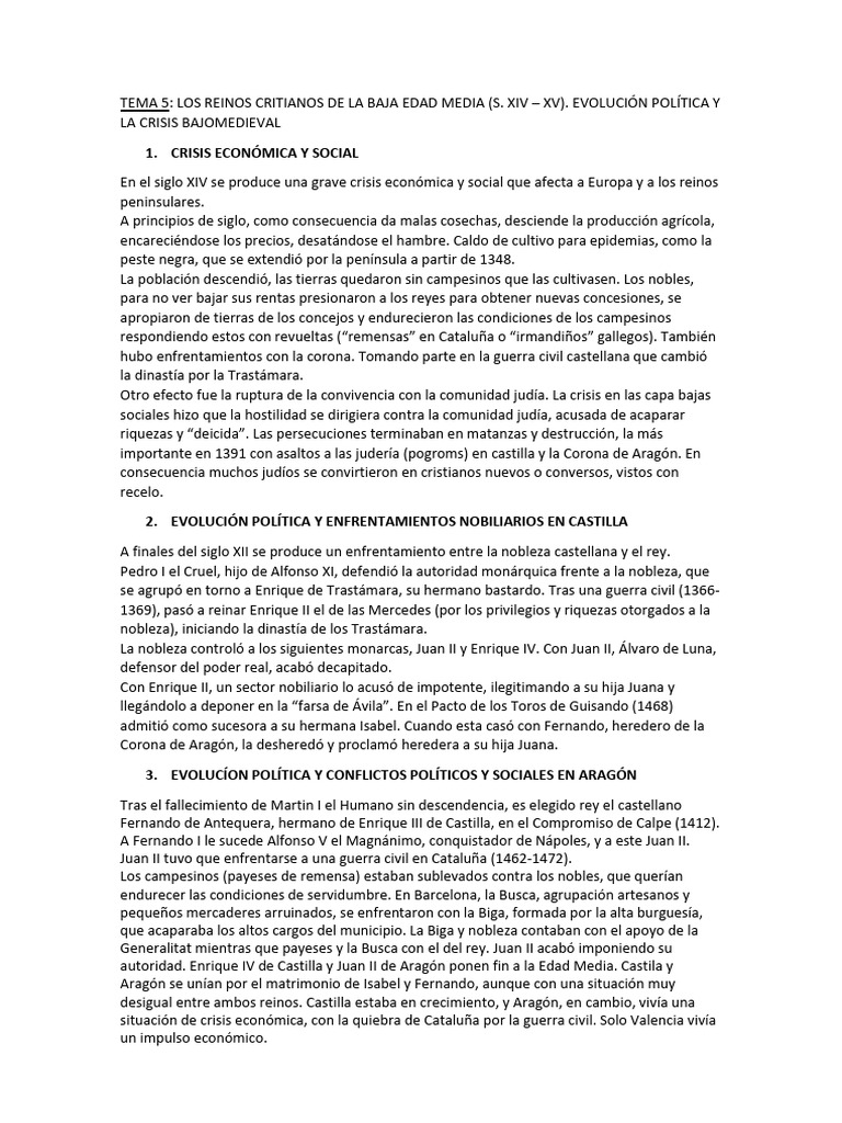 Resumen tema 5 | PDF