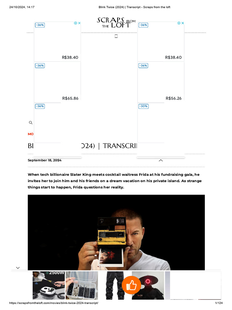 Blink Twice (2024) Transcript | PDF