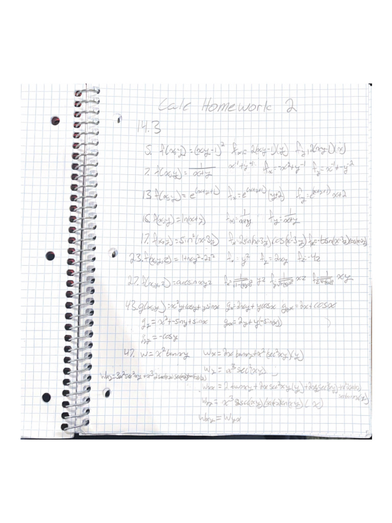 CAlc 4 homework 2 | PDF