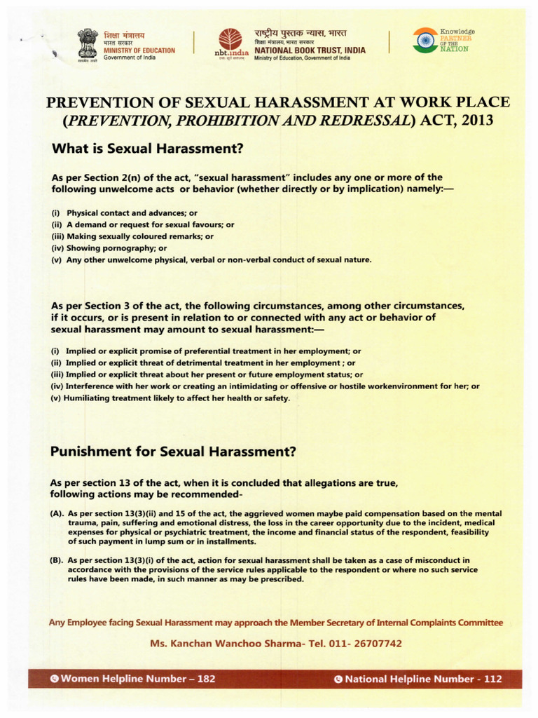 CIRCULAR ON Prevention-Of-Sexual-Harassment-At-Work-Place | PDF ...