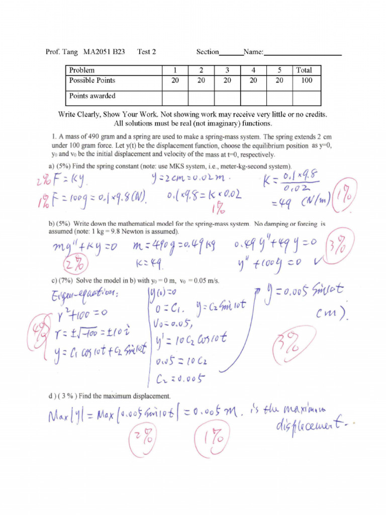 2051 B23 T2 Solutions | PDF