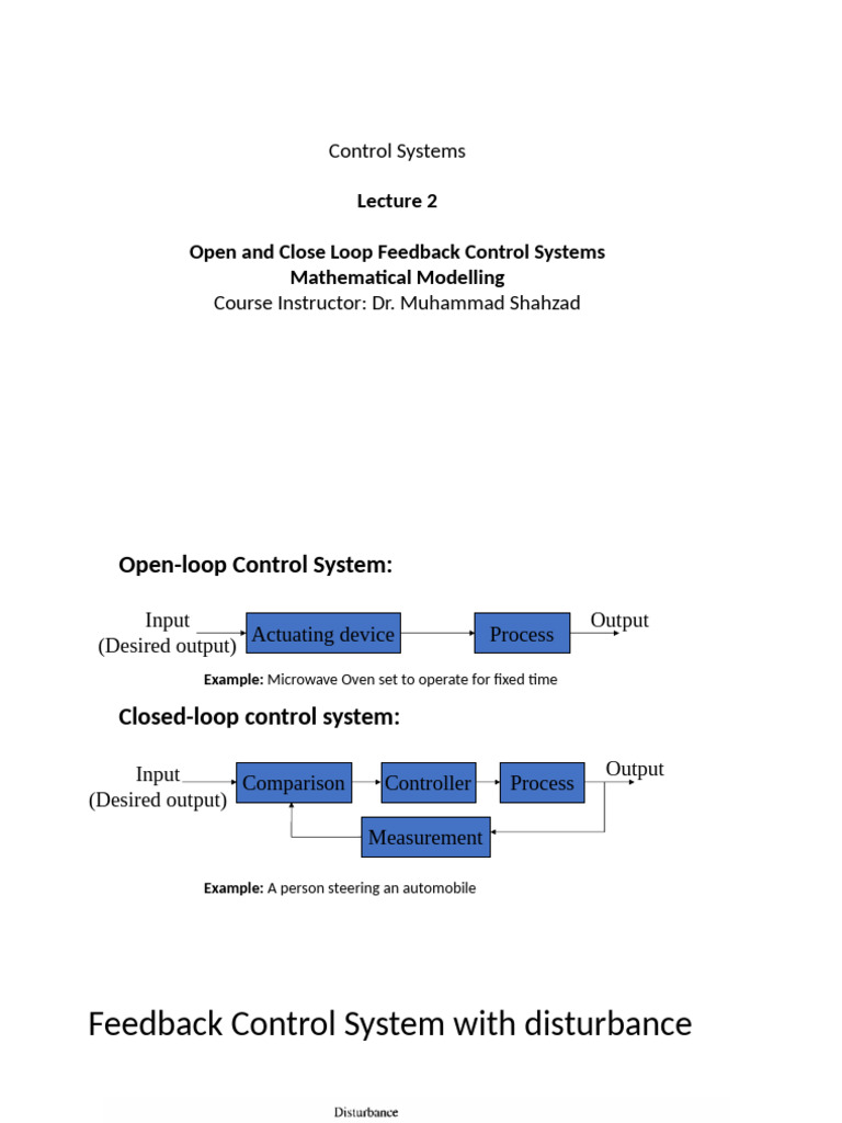 LEC 2 Mathematical Modelling | PDF | Linearity | Nonlinear System