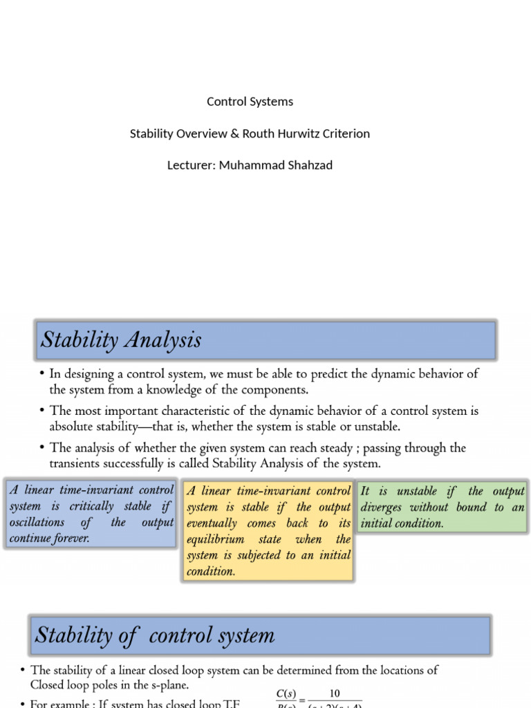 Lec 6 - Stability | PDF