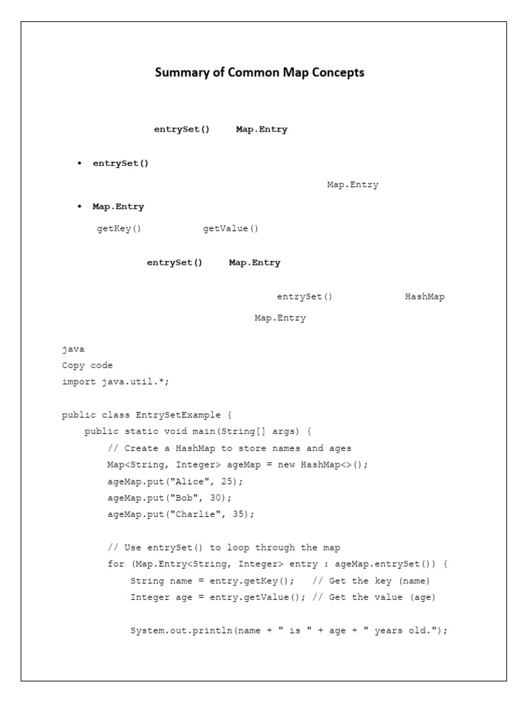 Summary of Common Map Concepts | PDF | Computer Science | Software ...