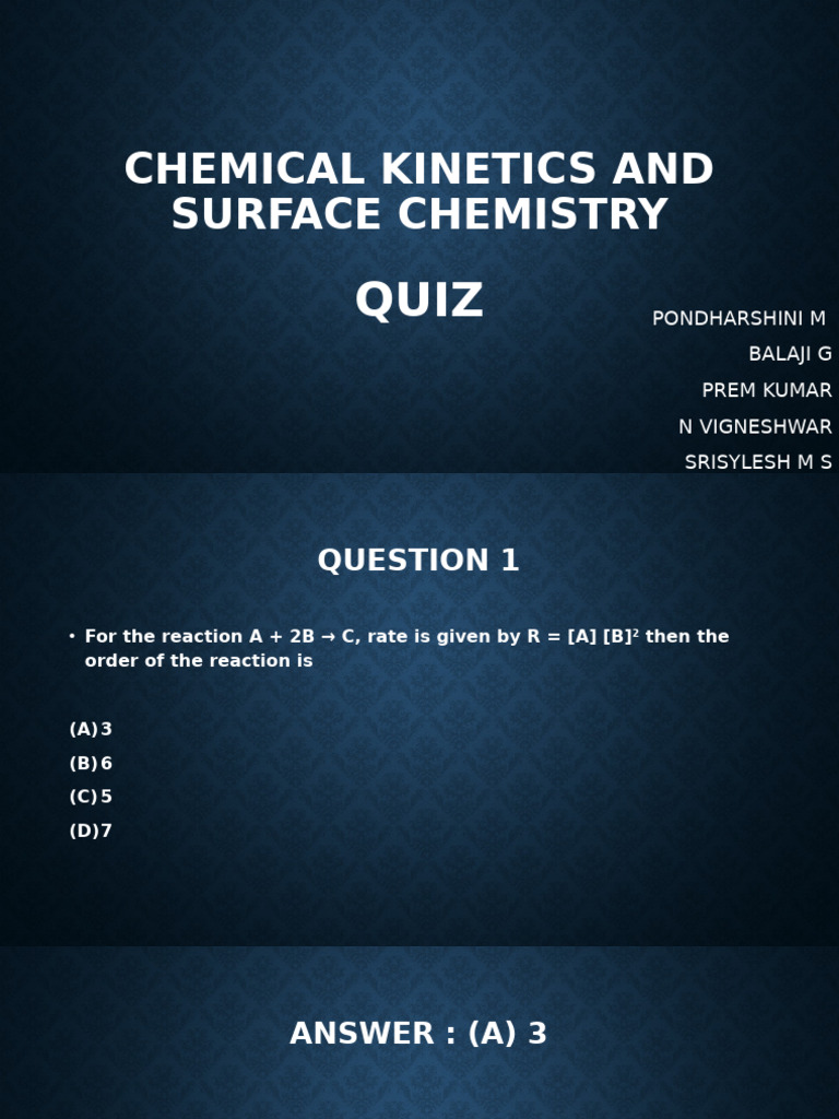 CKSC Quiz | PDF | Activation Energy | Chemical Reactions
