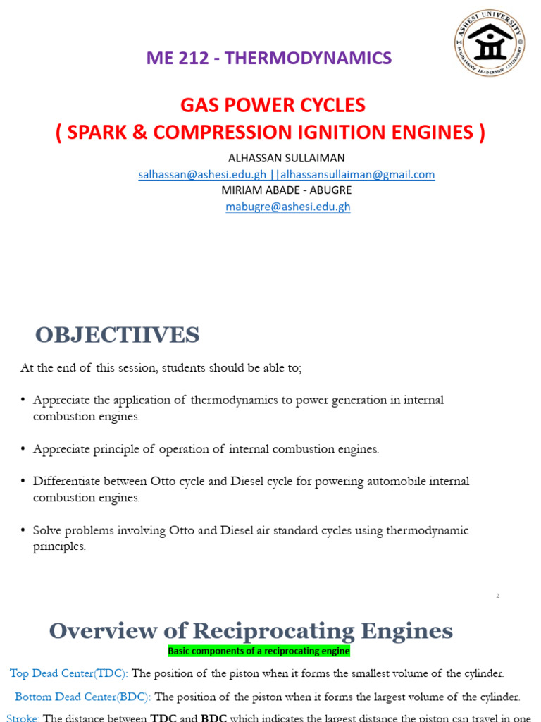 8 ME212 Gaspowercycles(SI CIengines) | PDF | Internal Combustion Engine ...