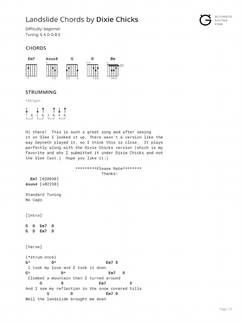 Landslide Chords | PDF