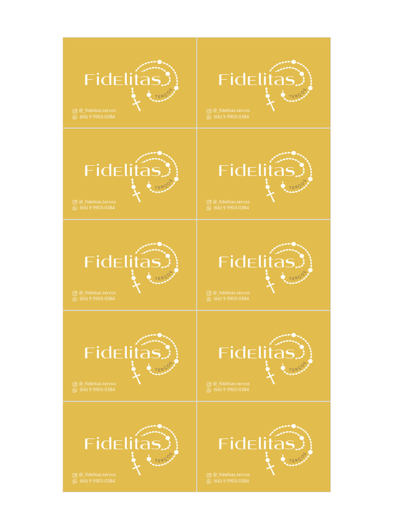 Fidelitas: Agradecimentos e Mimos | PDF