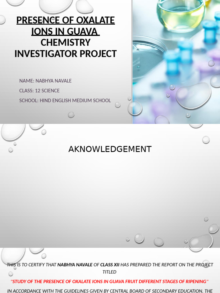 Oxalate Ion Study in Guava Ripening | PDF | Titration | Chemistry