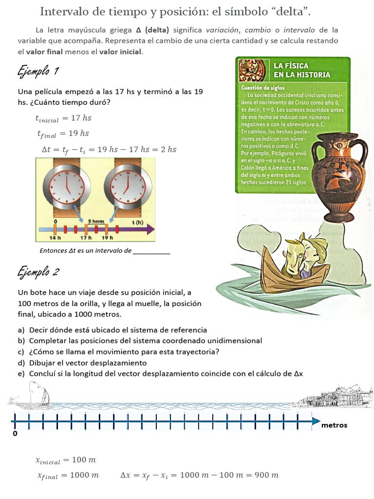 Intervalos de tiempo y posición (1) | PDF | Vector Euclidiano | Frecuencia