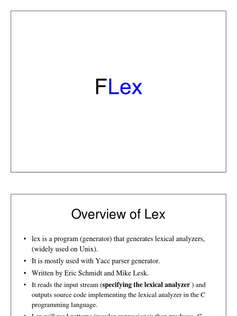 lex | Regular Expression | C (Programming Language)