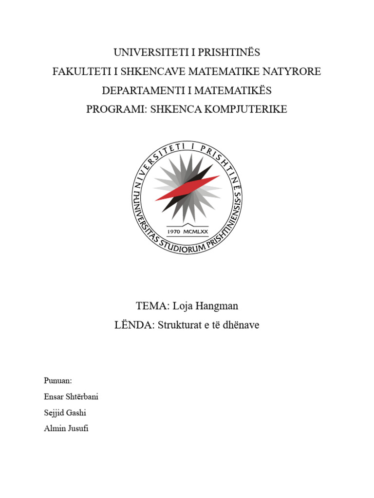 Projekti Hangman | PDF
