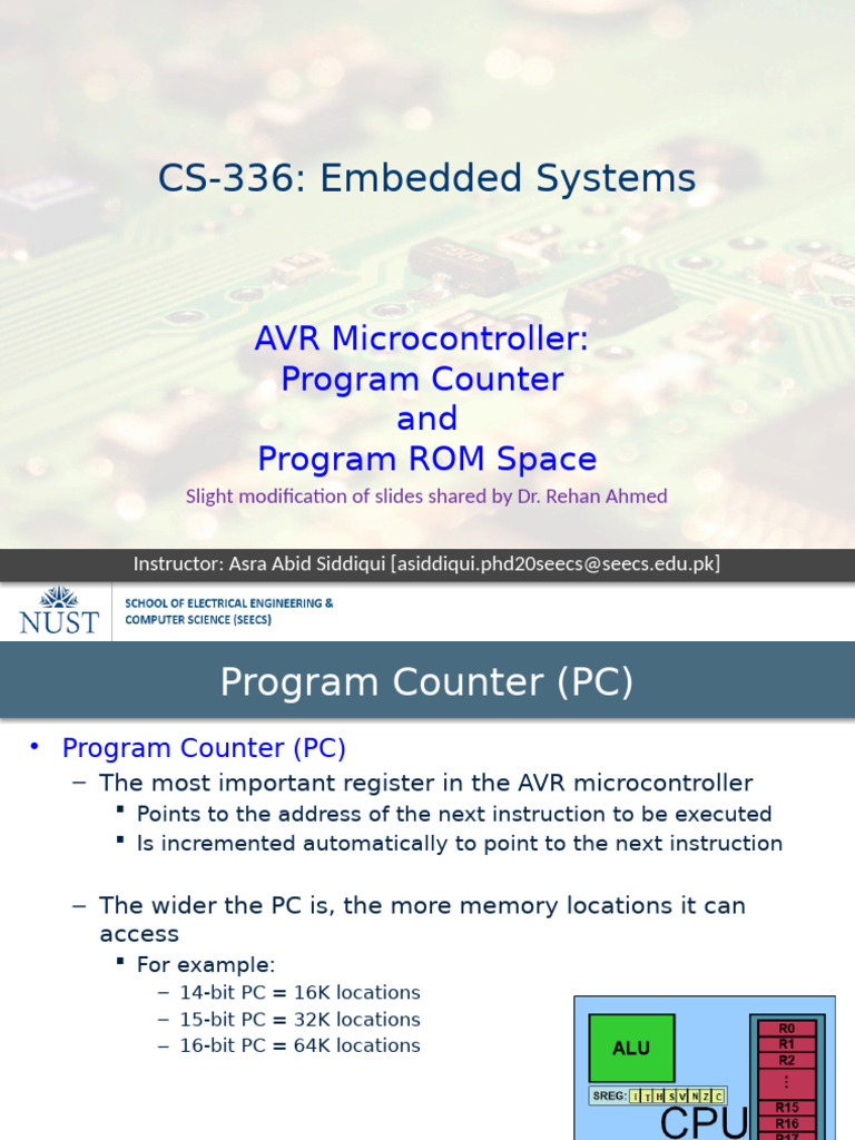 AVR Microcontroller Program Counter Guide | PDF | Microcontroller | Computer Data