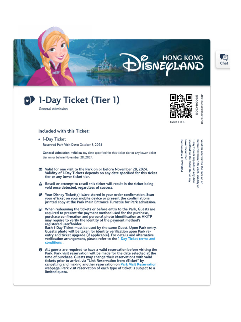 Disney Land Ticket | PDF