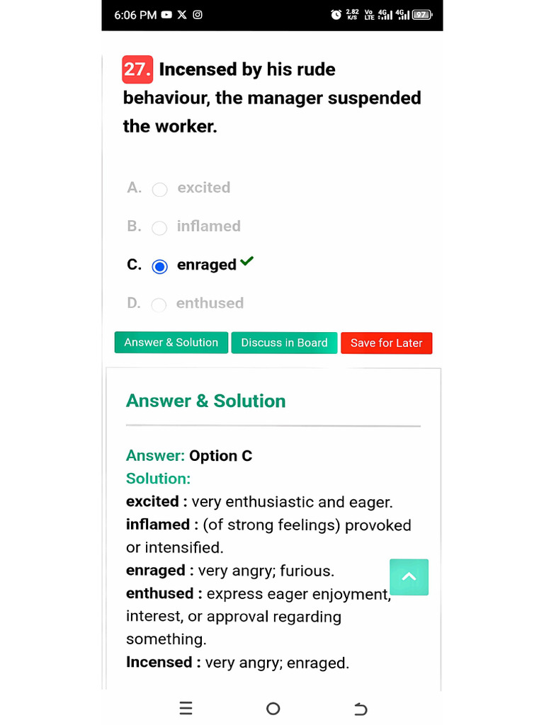 Synonym Part 2, Section 3 &4 | PDF