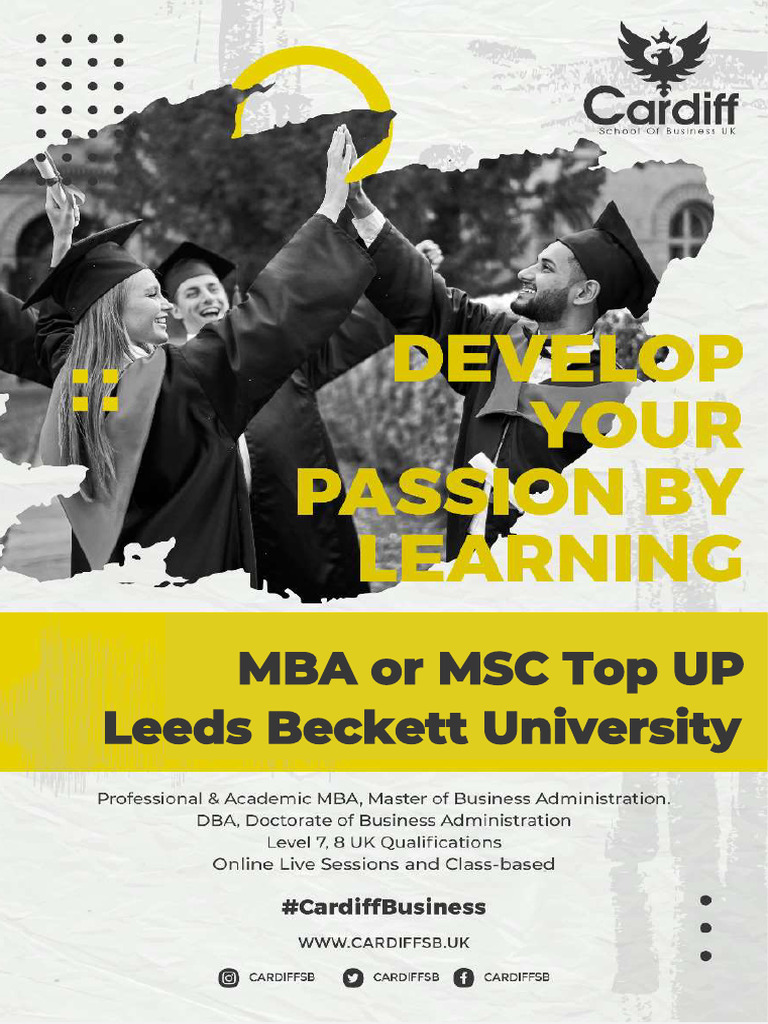 Cardiff MBA & MSc Top-Up Programs | PDF | Master's Degree ...