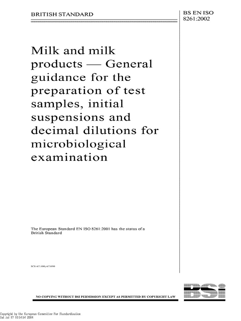 EN ISO 8261-2001 | PDF