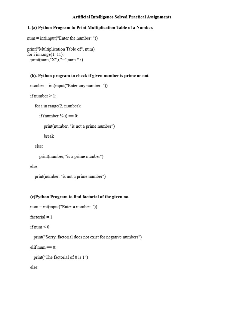 AI Practical Assignments.docx | PDF | Algorithms | Applied Mathematics
