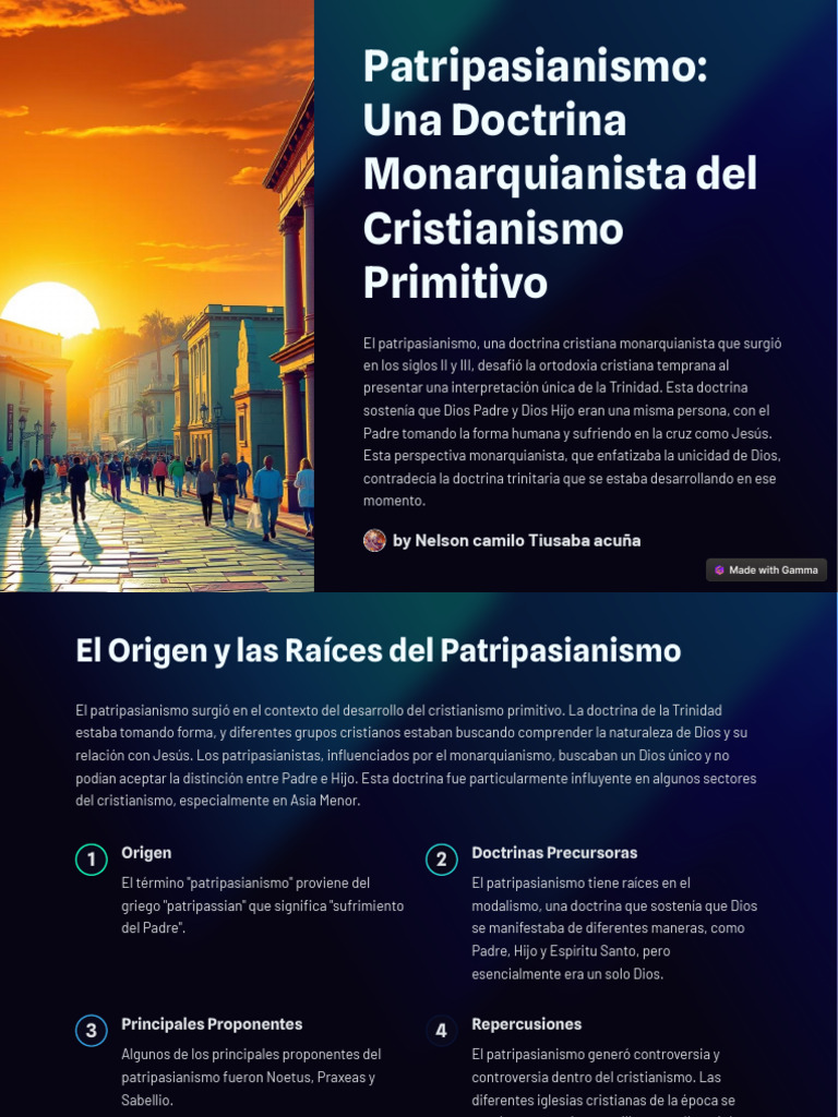 Patripasianismo: Doctrina Monarquianista | PDF | Trinidad | Teología