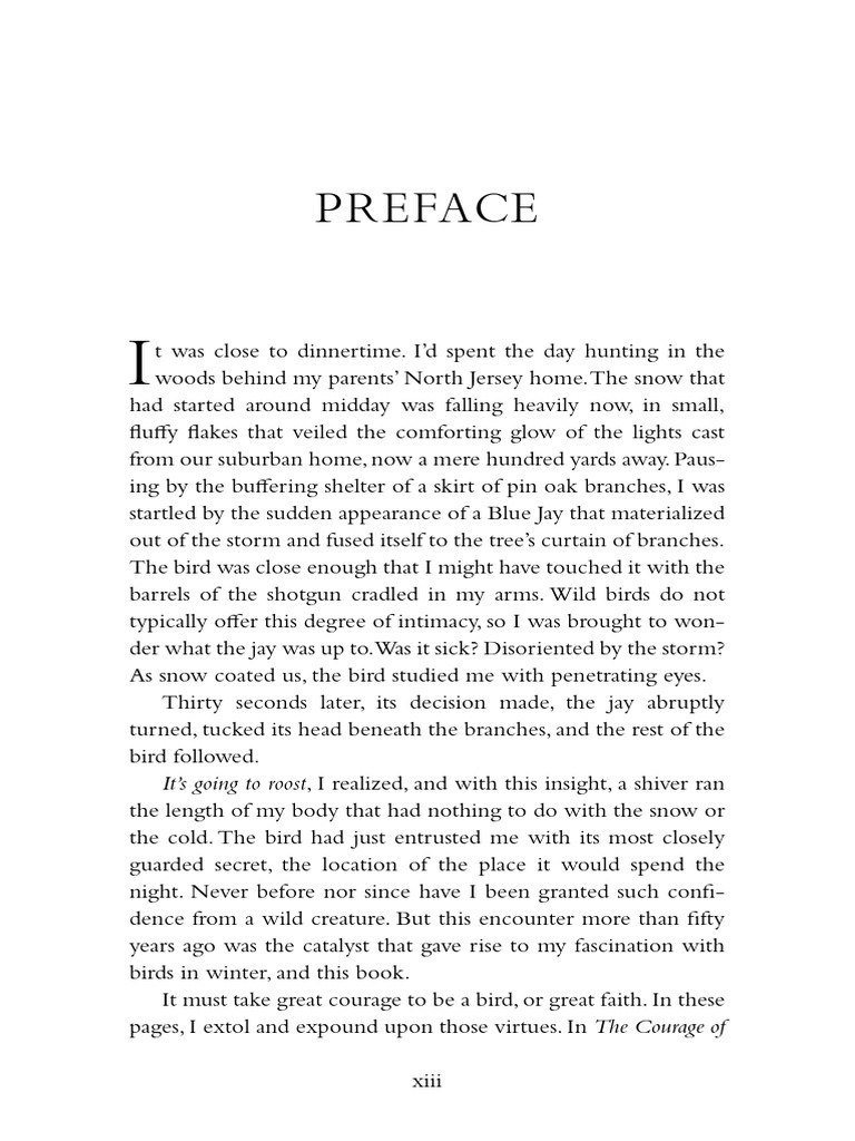 The Courage of Birds: Preface and Introduction | PDF | Birds | Ornithology