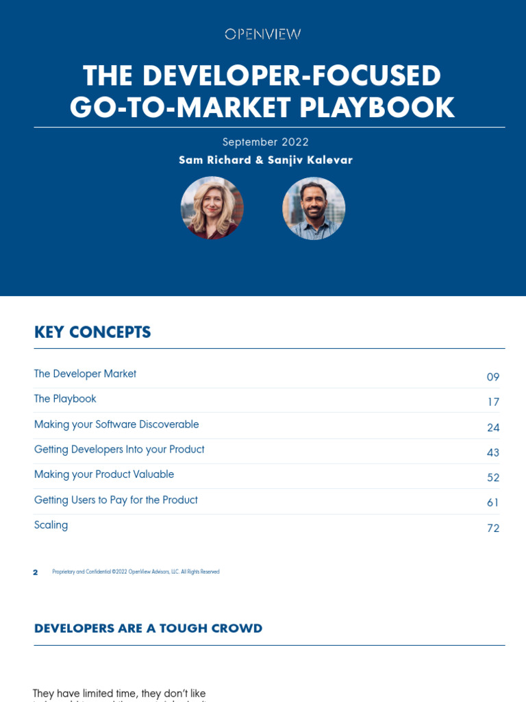 2022 - Developer GTM Playbook - OpenView-1 | PDF | Open Source ...