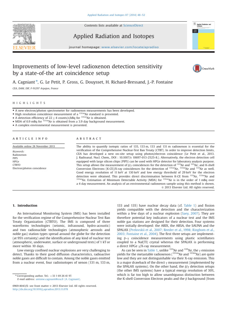 Cagniant 2014 | PDF | Electronvolt | Electron