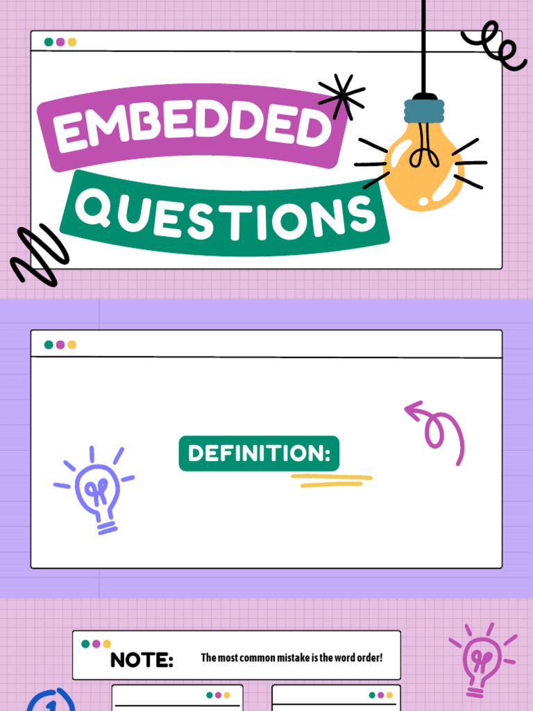 Embedded Questions | PDF