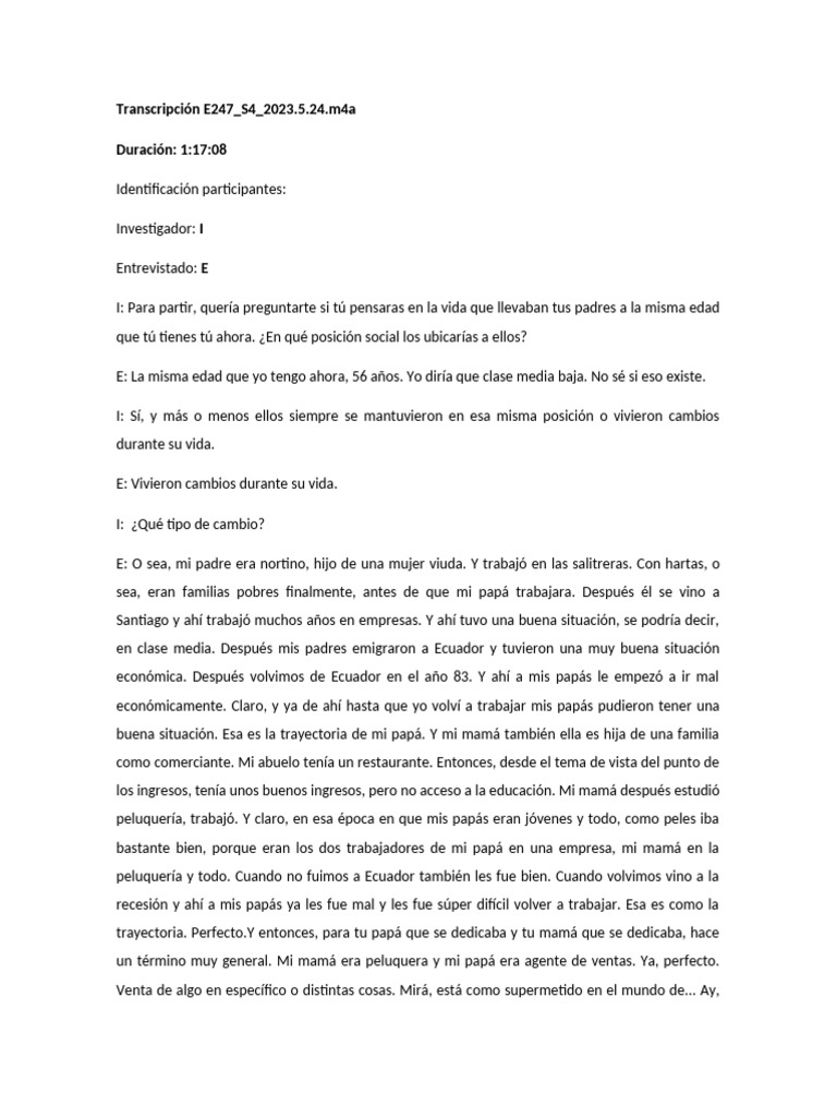 E247 S4 2023.5.24.m4a | PDF | Mobilidad social | Bancos