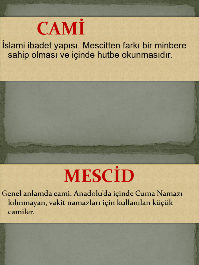 10 Cami Ilgili Terimler | PDF