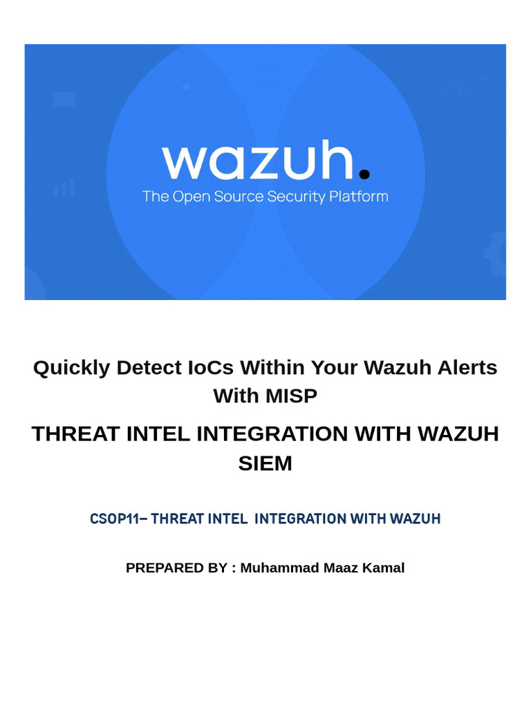 Wazuh and MISP Integration Guide | PDF | Malware | Software