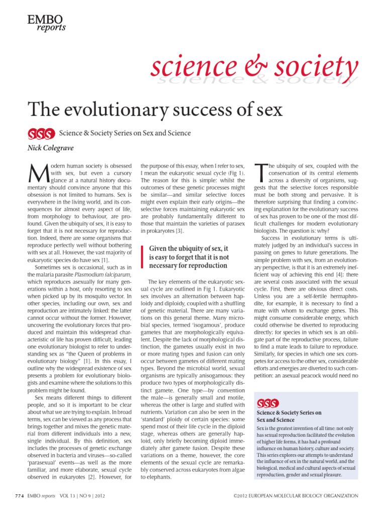 The Evolutionary Success Of Sex Pdf Ploidy Reproduction