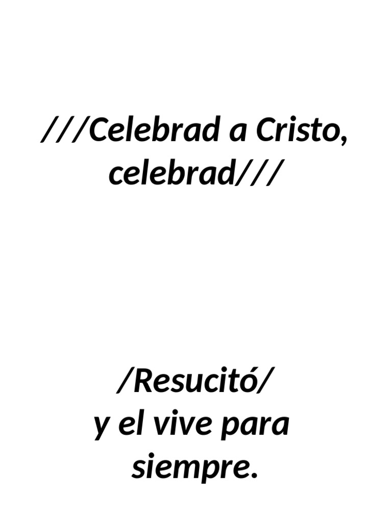 celebrad a cristo celebrad | PDF