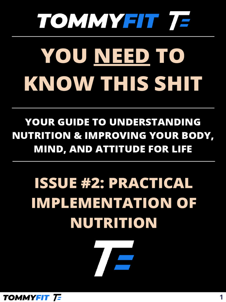 TommyFit Practical Implementation of Nutrition | PDF | Nutrients | Dieting