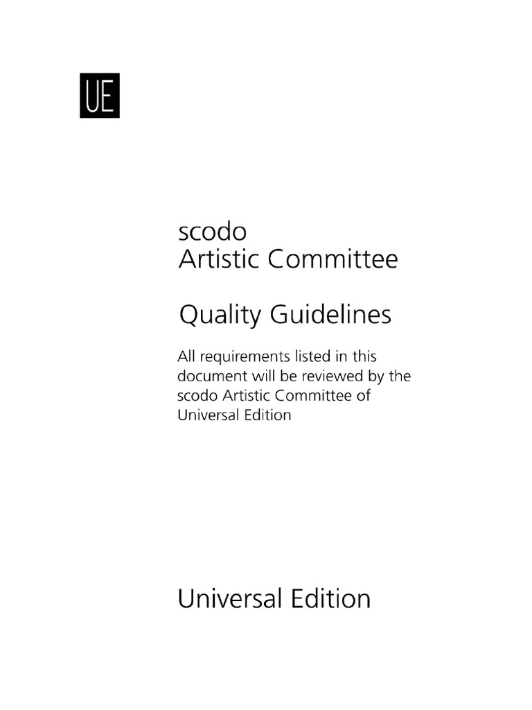 Scodo Quality Guidelines | PDF | Musical Instruments | Orchestras