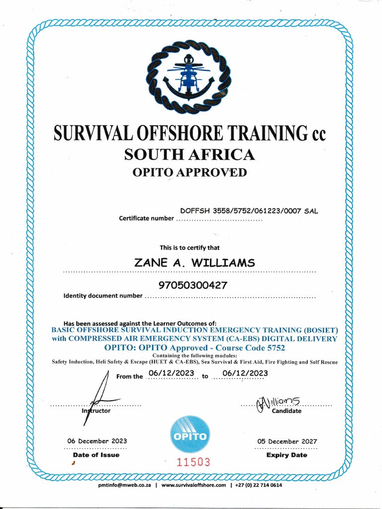 Zane Bosiet CA Ebs | PDF