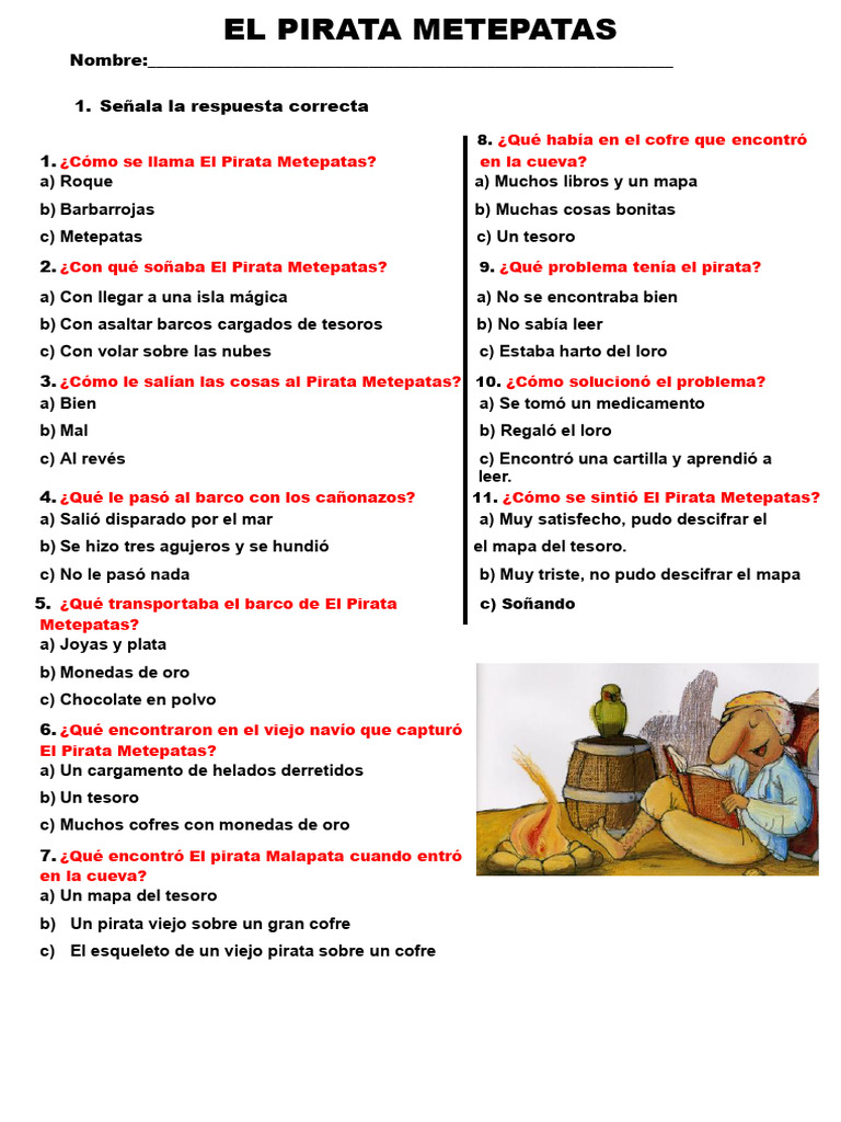 El Pirata Metepatas | PDF