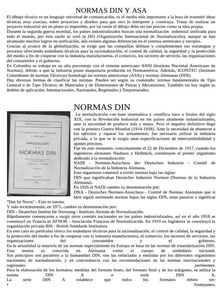 NORMAS DIN Y ASA | PDF | Velocidad de la película | Iso 9000