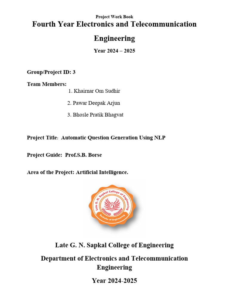 Workbook 1.ODP | PDF | Engineering | Communication