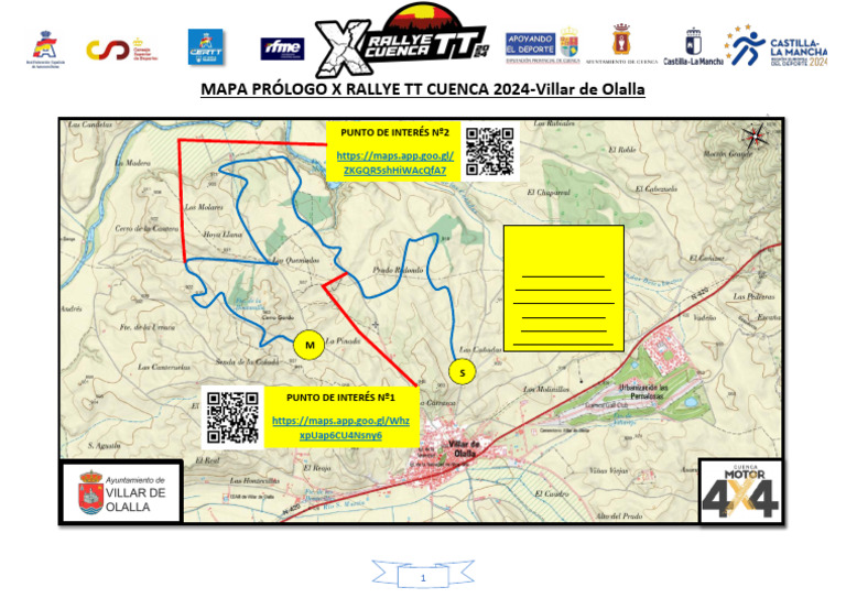 Mapa PRÓLOGO Rallye TT Cuenca 2024 VdO 1 | PDF