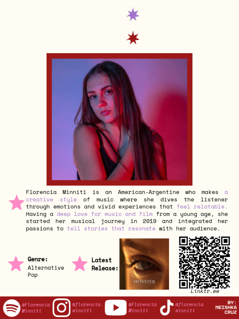 Artist One-Sheet by Neishka Cruz | PDF