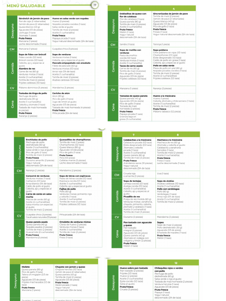 Dieta de IMSS Basica | PDF