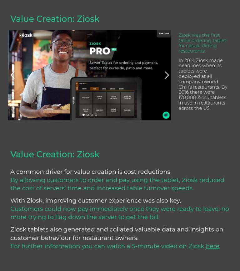 Ziosk: Revolutionizing Restaurant Ordering | PDF | Home & Garden