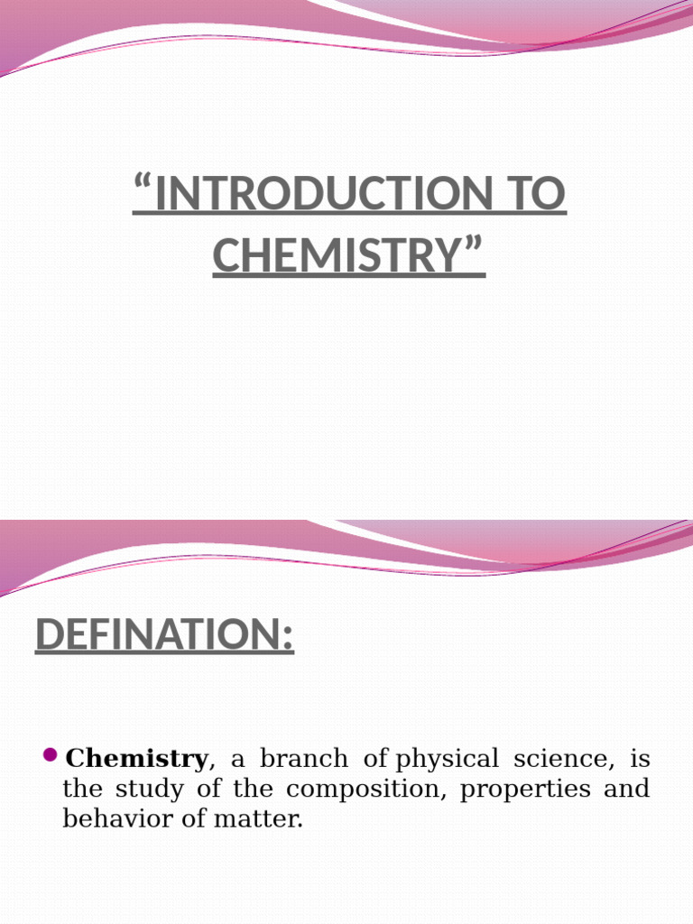 Introduction To Chemistry | PDF | Redox | Chemical Reactions