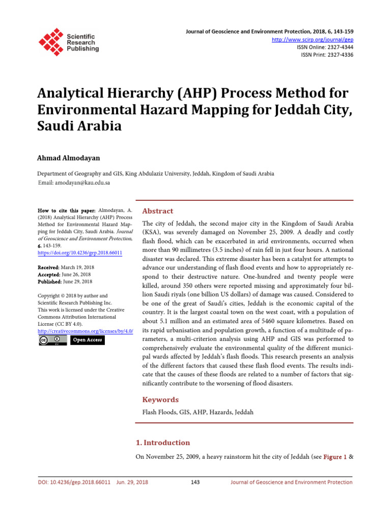 Analytical Hierarchy AHP Process Method for Enviro | PDF | Eigenvalues And Eigenvectors | Flood