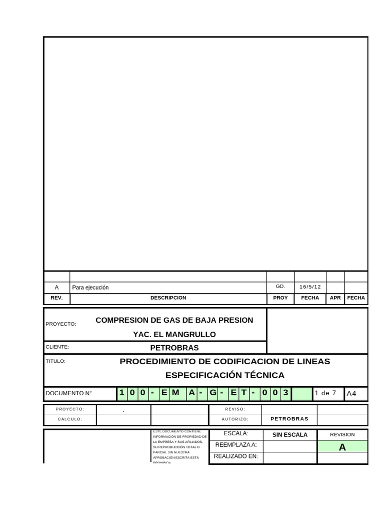 Procedimiento Codificación Líneas | PDF | Agua | Naturaleza