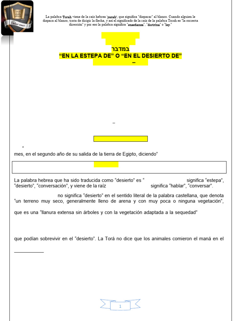 Parashá #34 DavarEmet2022 | PDF | Tora | Arca de la Alianza